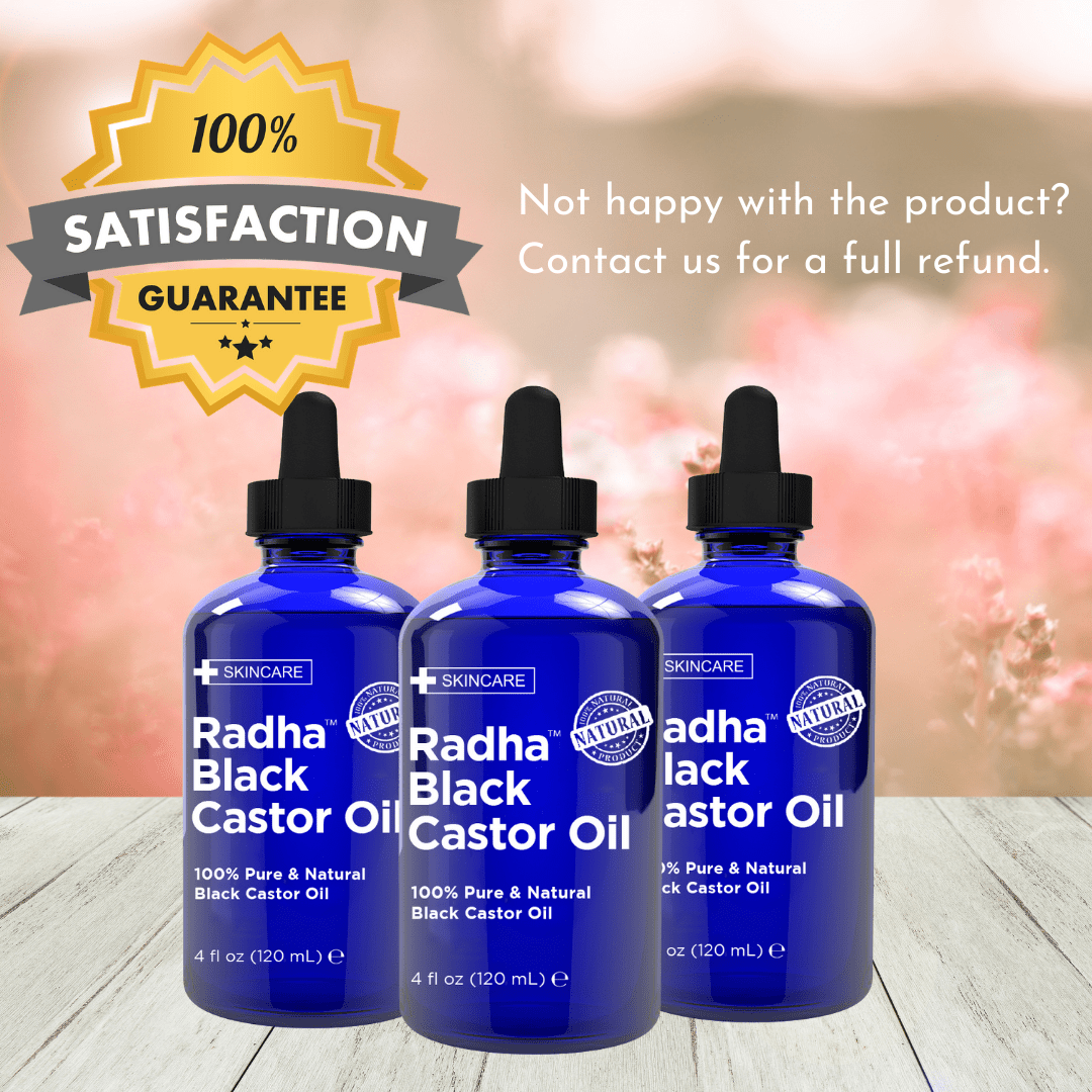 100% Pure Black Castor Essential Oil - Radha Beauty